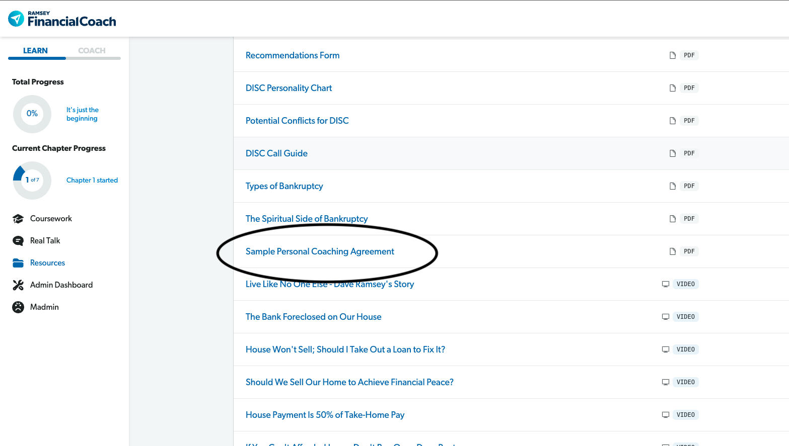 Resources: Sample Coaching Agreement – Financial Coach Master Training